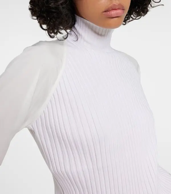 TOTEME Ribbed-knit Wool-blend Top