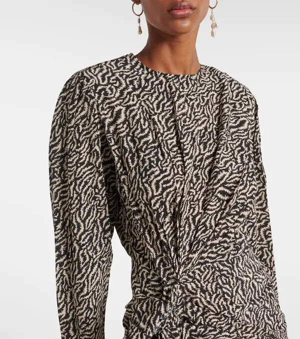 MARANT ETOILE Dulce Printed Mini Dress