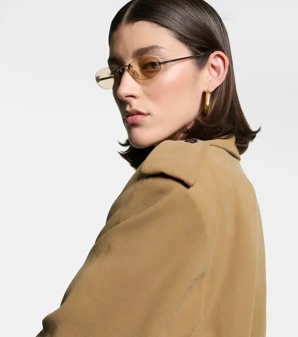 Fendi First Crystal Oval Sunglasses - Blue