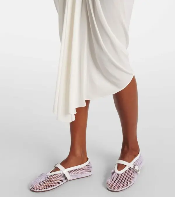 Alaïa Draped Asymmetric Midi Skirt