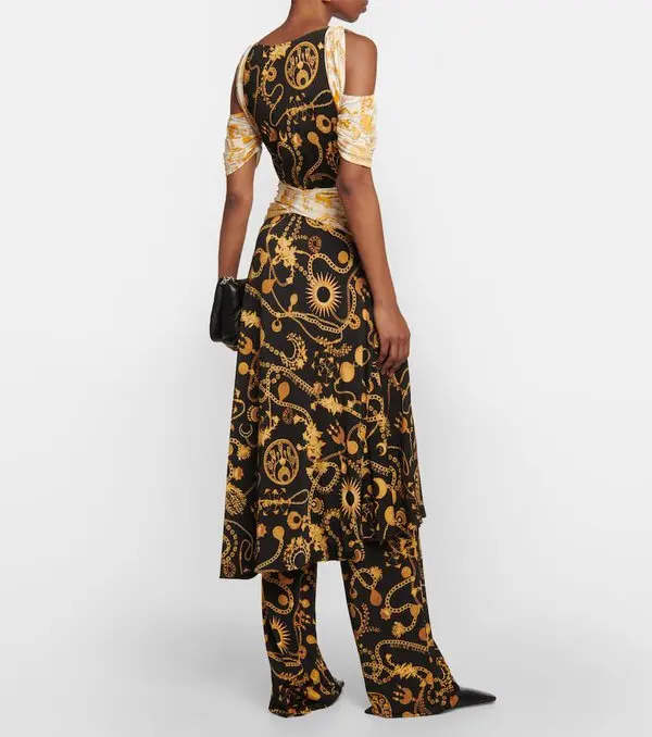 MARINE SERRE Printed Midi Dress - Multicoloured