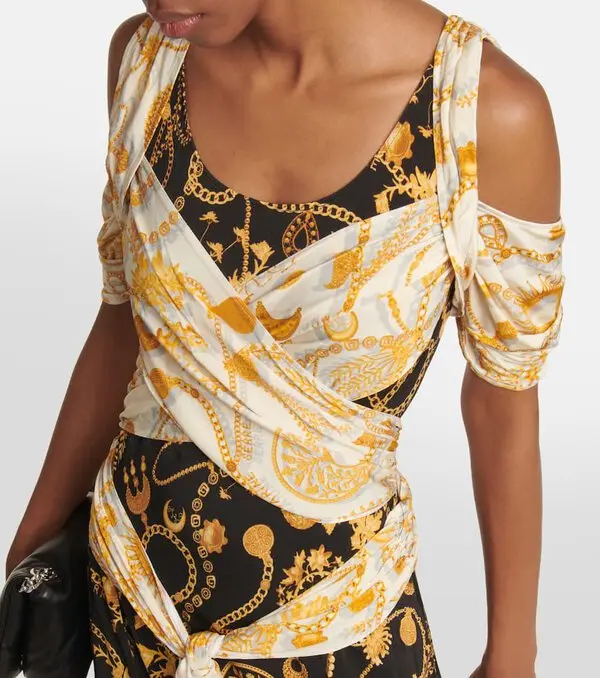 MARINE SERRE Printed Midi Dress - Multicoloured