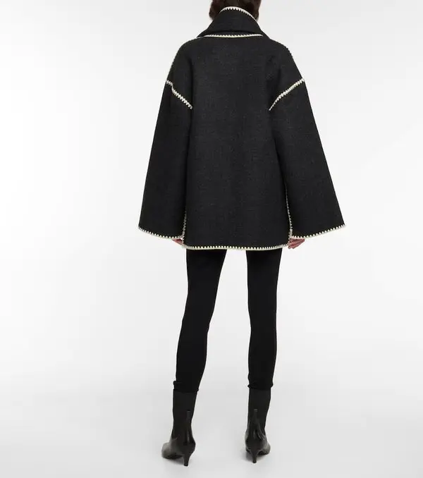 TOTEME Embroidered Wool-blend Jacket