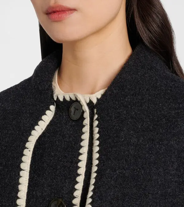 TOTEME Embroidered Wool-blend Jacket