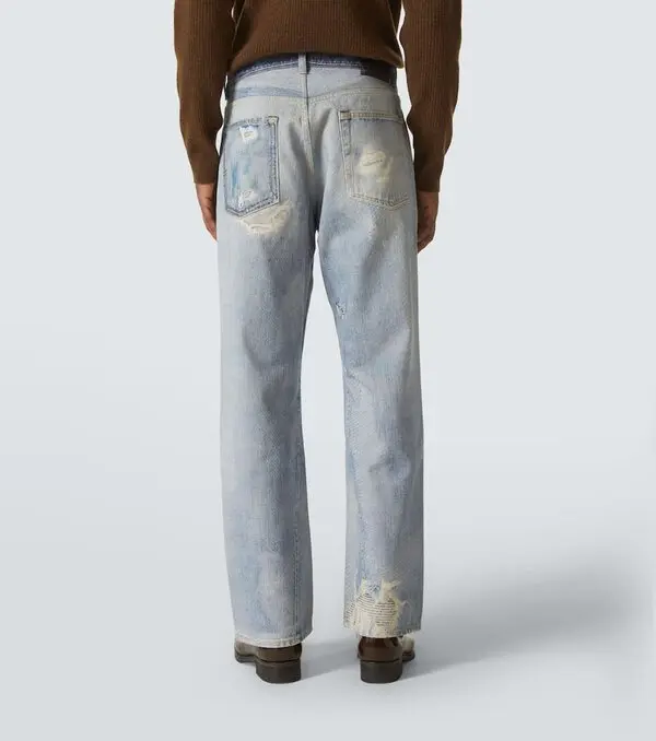 Our Legacy Third Cut Trompe L'oil Straight Jeans - Blue