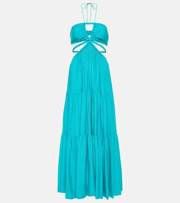 Simkhai Laurel Halterneck Maxi Dress - Blue
