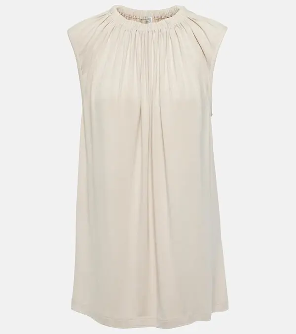 TOTEME Gathered Jersey Top - Beige