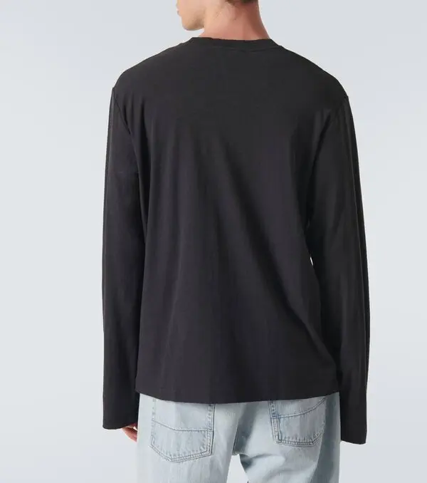 Acne Studios Logo Distressed Jersey T-shirt - Black