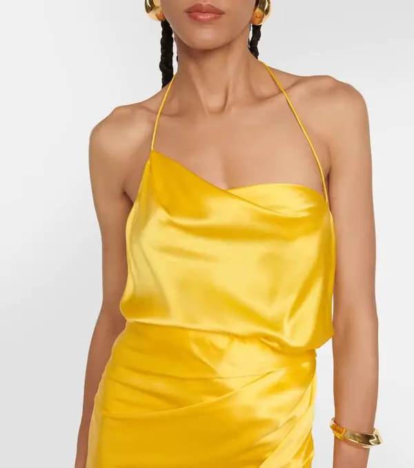 THE SEI Halterneck Silk Gown