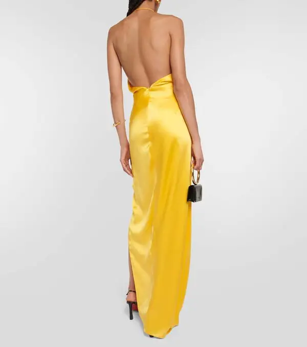 THE SEI Halterneck Silk Gown