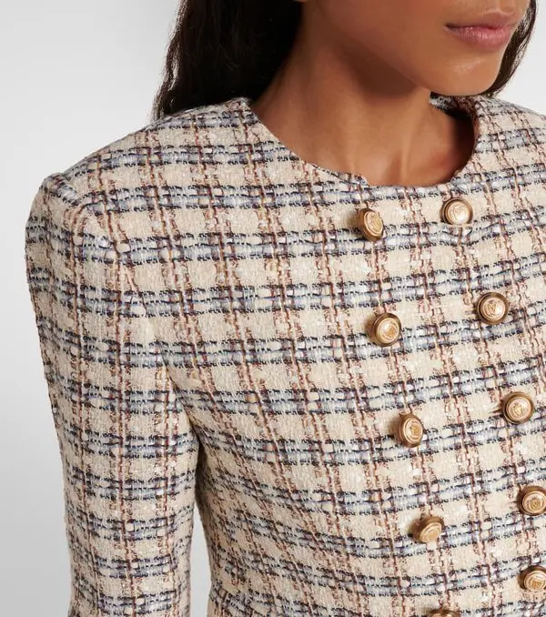 Veronica Beard Bentley Checked Tweed Jacket