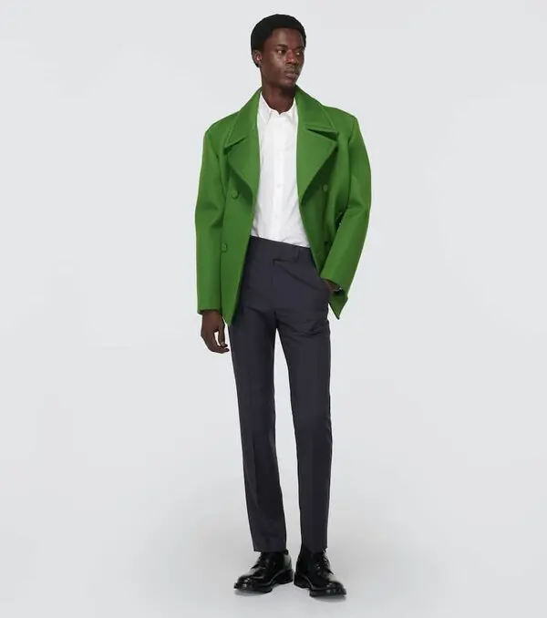 Valentino Garavani Wool And Mohair Straight Trousers