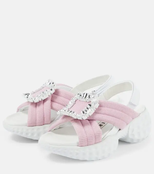 ROGER VIVIER Viv' Run Light Embellished Sandals - Multicoloured
