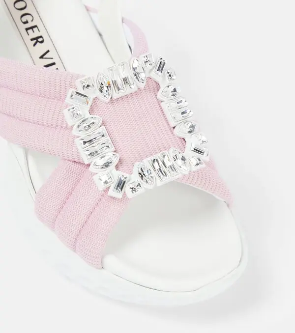 ROGER VIVIER Viv' Run Light Embellished Sandals - Multicoloured