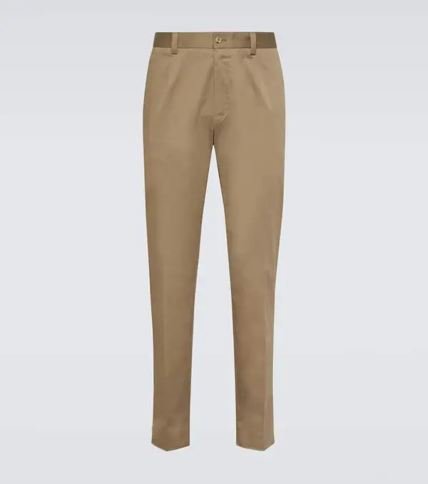 Dolce & Gabbana High-rise Cotton-blend Chinos