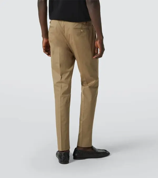 Dolce & Gabbana High-rise Cotton-blend Chinos