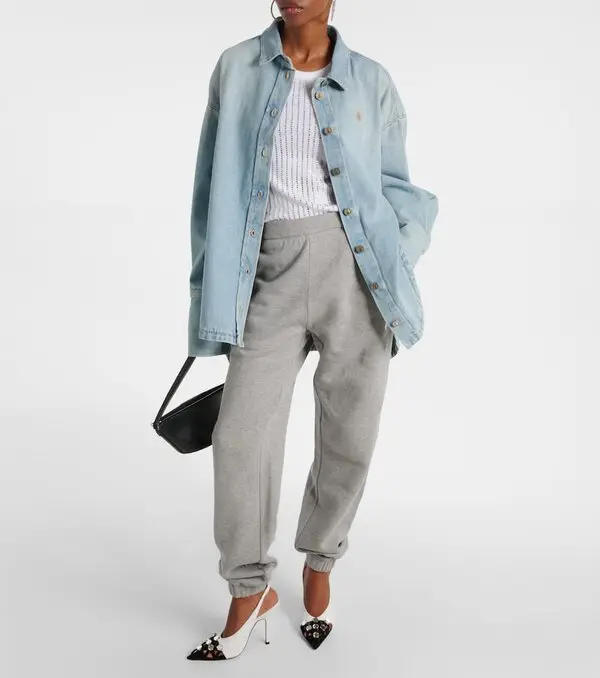 Attico Asymmetrical Denim Shirt - Blue