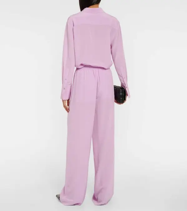 JOSEPH Hulin Silk Crepe Wide-leg Pants