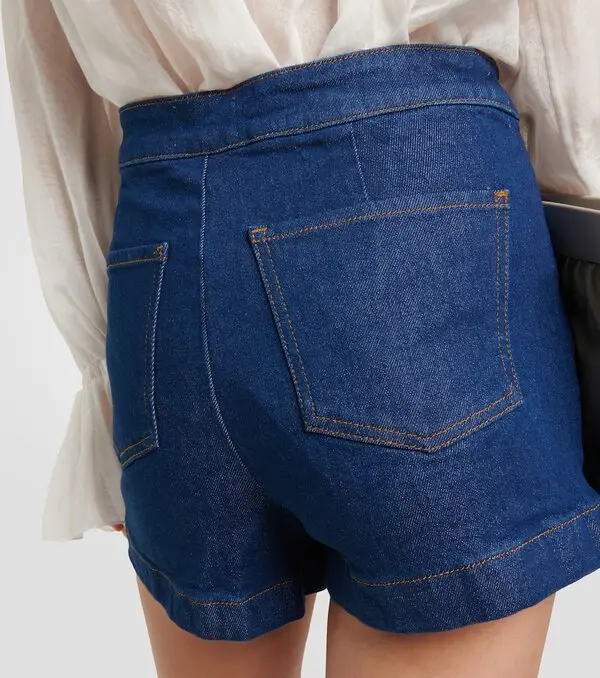 FRAME Sailor High-rise Denim Shorts