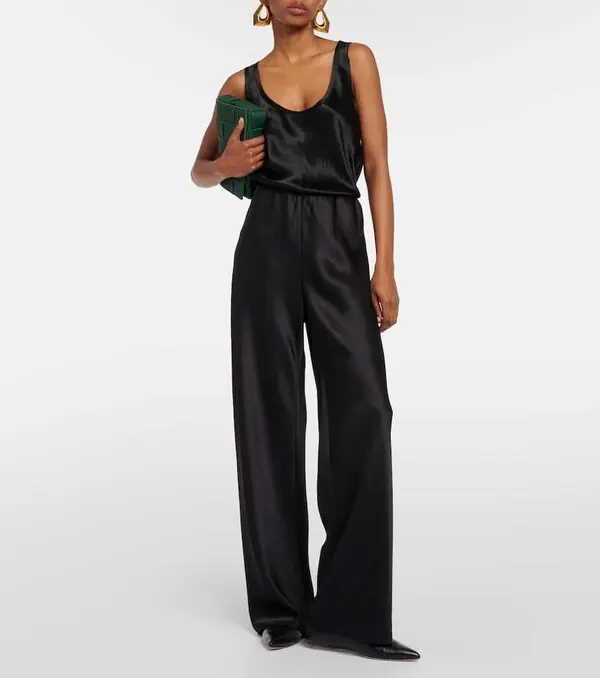 Vince High-rise Satin Straight Pants