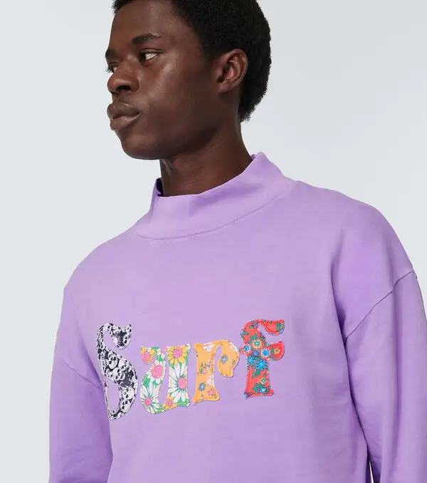 ERL Applique Cotton Jersey Sweatshirt