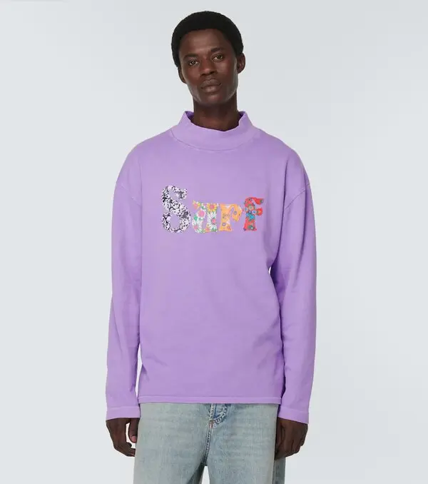 ERL Applique Cotton Jersey Sweatshirt