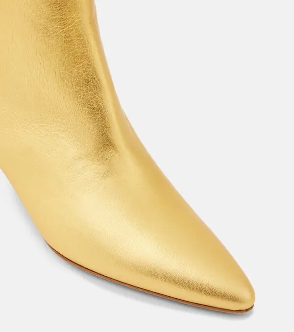 Gabriela Hearst Clayton Metallic Leather Ankle Boots - Gold