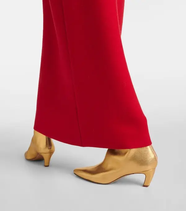 Gabriela Hearst Clayton Metallic Leather Ankle Boots - Gold