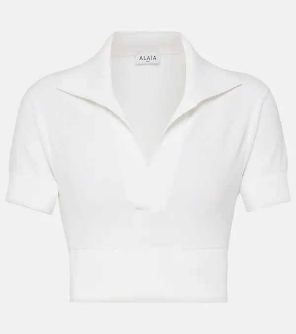 Alaïa Cropped Polo Shirt