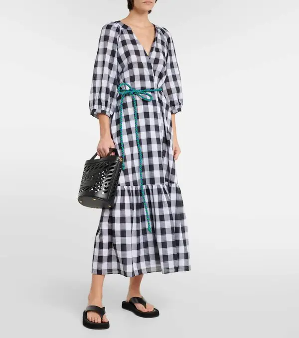 ERES Chess Printed Cotton Midi Dress