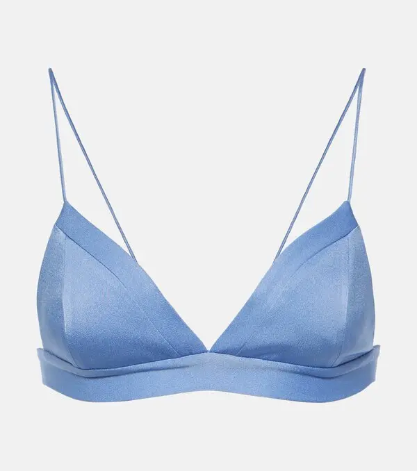 Alex Perry Triangle Satin Crepe Bra Top