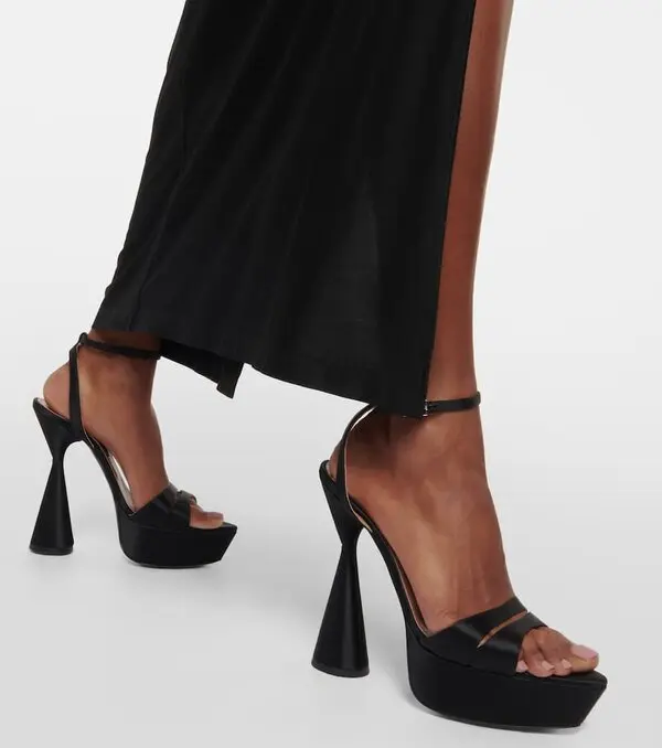 D'ACCORI Skye Satin Platform Sandals