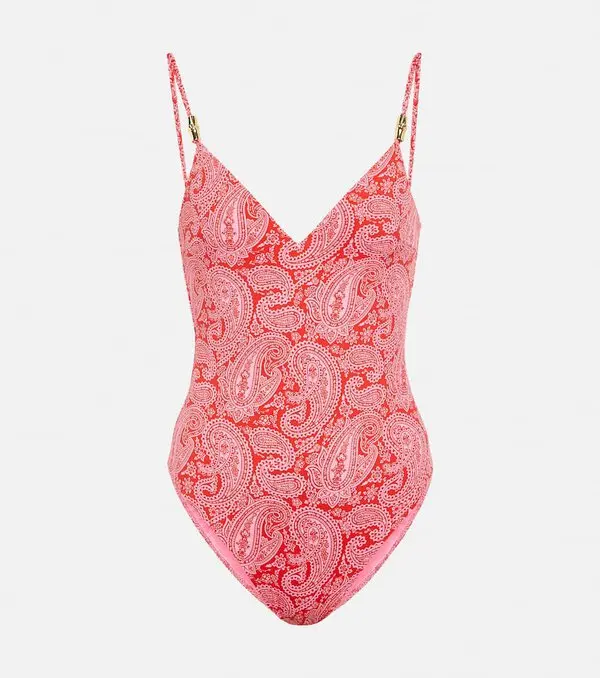 Heidi Klein Tangier Printed One Piece Swimsuit - Pink