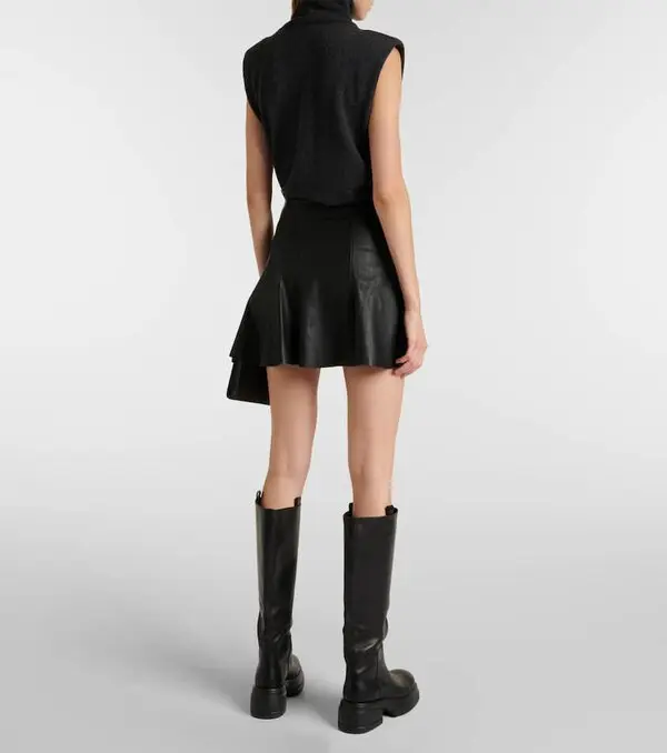 Stouls Mila Leather Mini Skirt