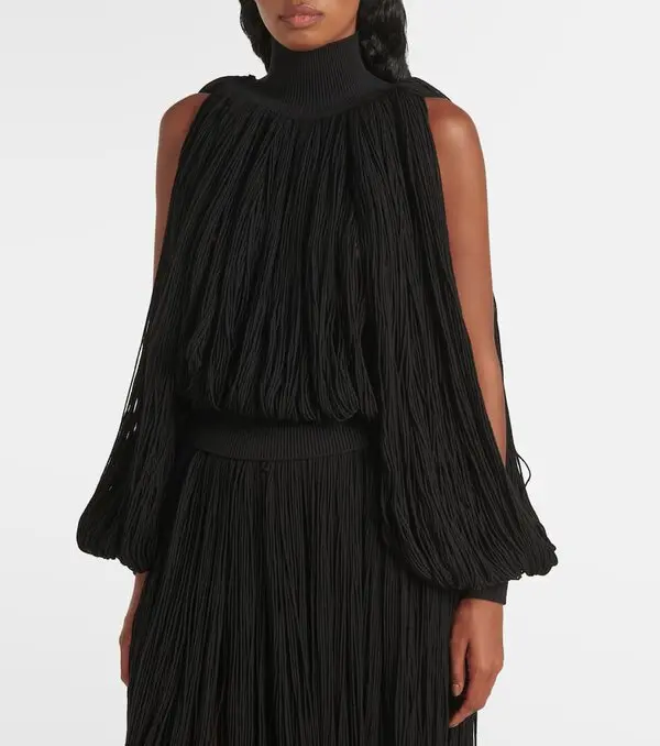 Alaïa Fringed Wool Sweater