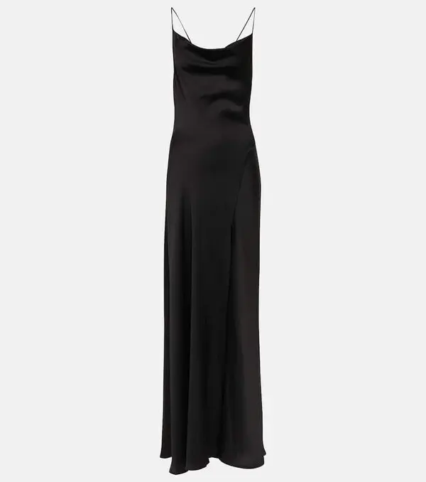 Simkhai Finley Satin Gown - Black