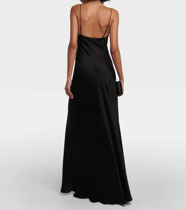 Simkhai Finley Satin Gown - Black