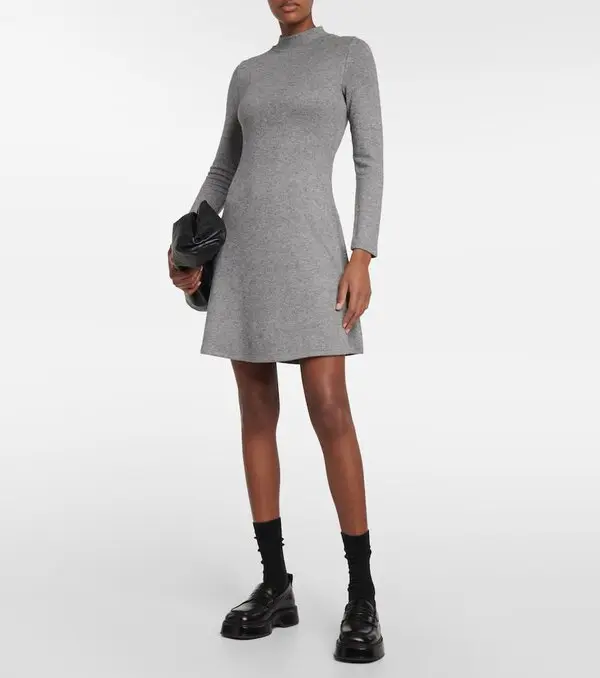 Vince Mock Neck Mini Dress