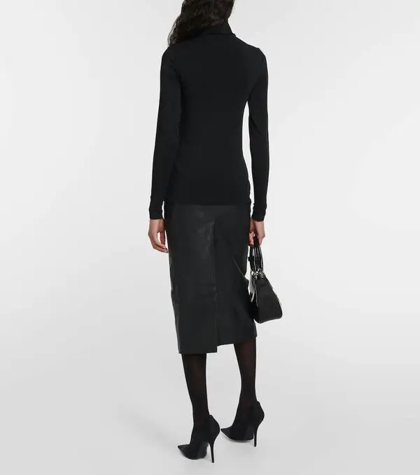 Wolford Aurora Jersey Turtleneck Top