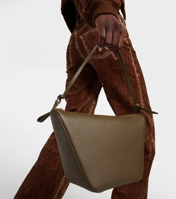 Loewe Hammock Mini Leather Shoulder Bag - Green