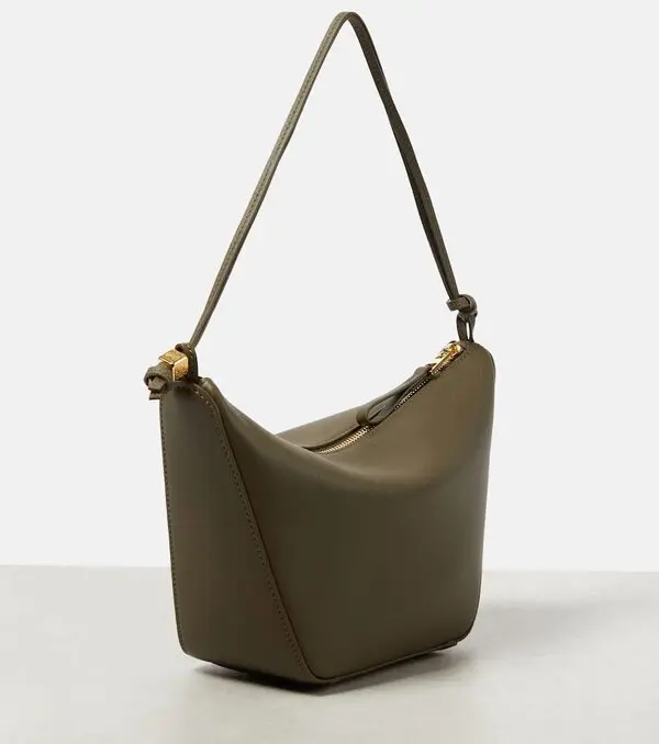Loewe Hammock Mini Leather Shoulder Bag - Green