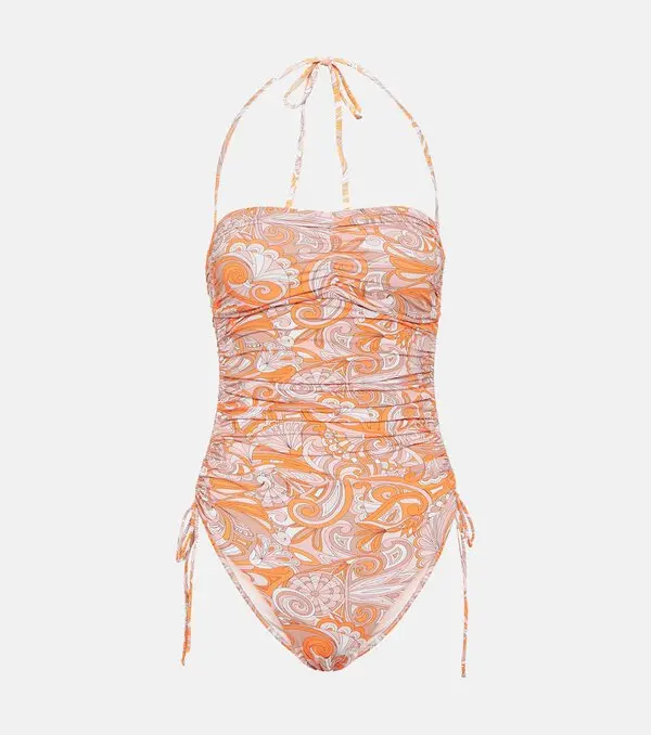 Melissa Odabash Sydney Printed Swimsuit - Orange