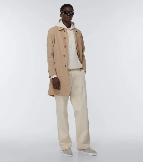 CHRISTIAN LOUBOUTIN Varsiboat Embossed Suede Loafers - Beige