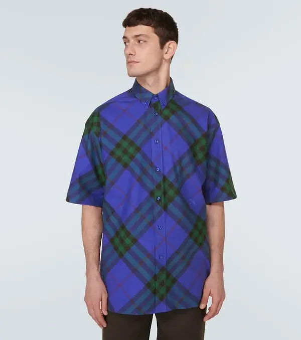 Burberry Check Cotton Bowling Shirt