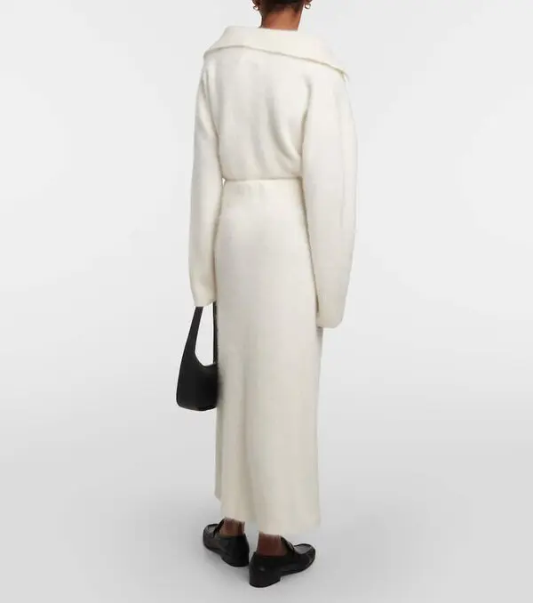LISA YANG Asta Brushed Cashmere Midi Skirt - Neutrals
