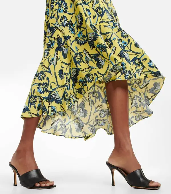 Diane Von Furstenberg Printed Crepe Midi Dress