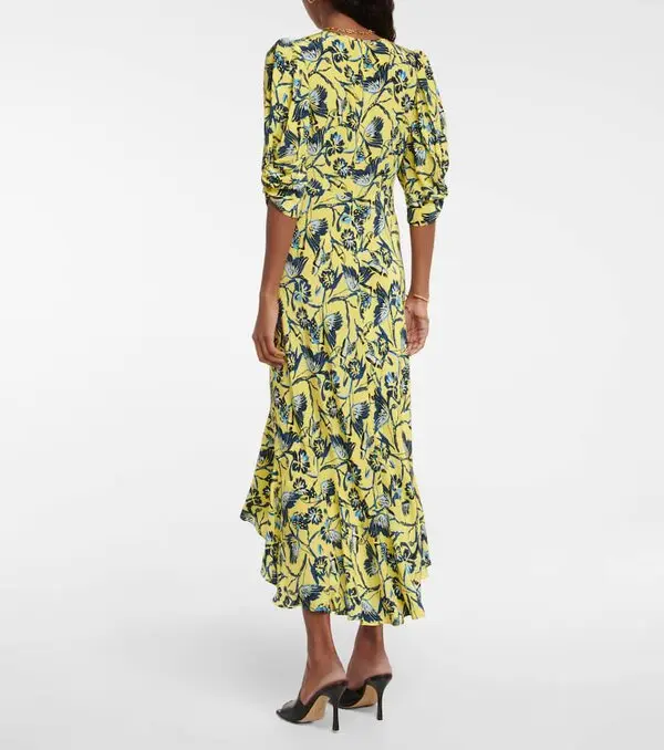 Diane Von Furstenberg Printed Crepe Midi Dress