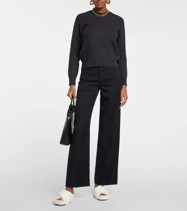 JIL SANDER Crew-neck Wool Sweater - Grey