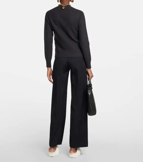 JIL SANDER Crew-neck Wool Sweater - Grey