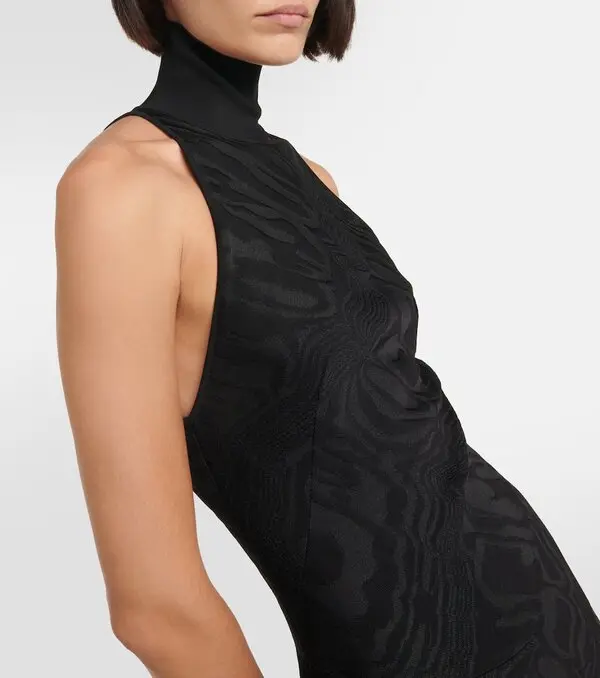 Alaïa Patterned Turtleneck Gown